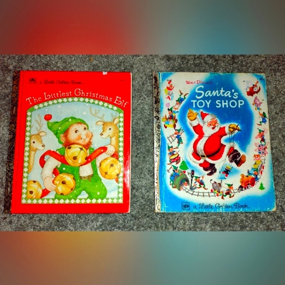 Golden Books | Toys | Vntg Christmas Little Golden Books Santas Toy ...